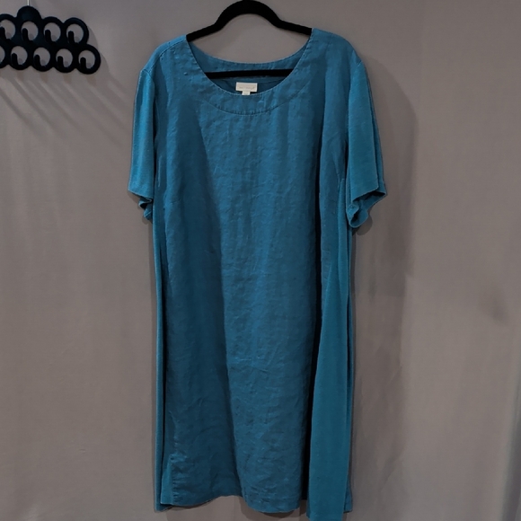 Pure Jill | Dresses | J Jill Blue Dress Linen Dress 3x | Poshmark